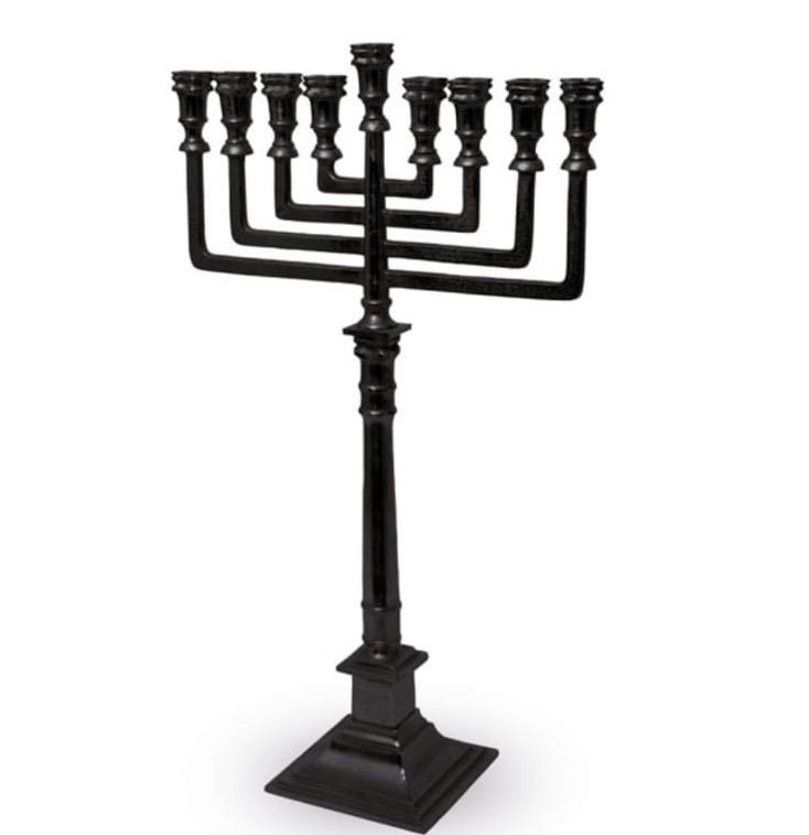 חנוכייה שחורה גובה 70 - חנוכיות | SHIRKI שירקי